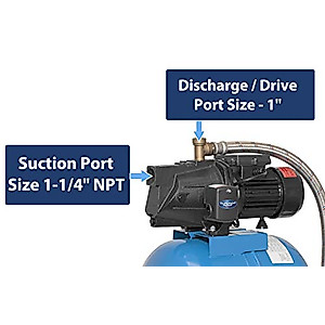 Superior Pump 94753 3/4 HP Cast Iron Shallow Jet Pump Kit, 3/4HP, Black