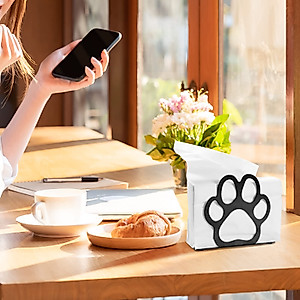 Ctpeng Napkin Holder for Table,Upright Tissue Dispenser,Napkins Holder for Home Kitchen Restaurant Picnic(Black,Paw)