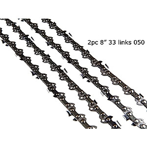 2PC 8" Pole Saw Chain 3/8" LP .050 G 33 DL Replacement Chains for Harbor Freight Portland 62896 68862