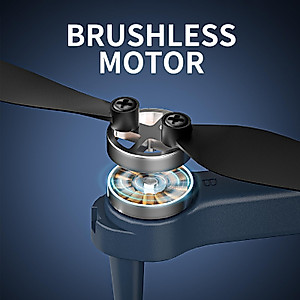 Brushless Motor Drone with Dual Camera for Adults, 1080P Adjustable Camera Drones, 5GHz WiFi FPV RC Quadcopter with Optical Flow Positioning for Beginners, 3D Flips, 2 Batteries