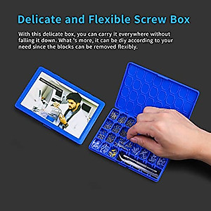 Upgrade Version Magnetic Eye Glass Repairing Kit, Eyeglass Repair Tool Kit with Compact Screw Box Include Nose Pads, Precision Screwdriver Set, Screws, Tweezer for Eyeglass, Sunglass, Spectacles Watch