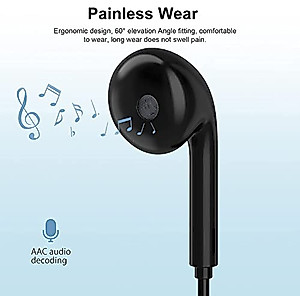 iPhone Wired Earbuds【2 Pack】 3.5mm iPhone Wired Headphones Noise Isolating Earphones Volume Control Built-in Microphone in-Ear Headset Compatible with iPhone 6s/6 Plus/SE/Samsung/Android /MP3/MP4