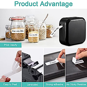 NineLeaf 6 Pack Compatible for Brother P-Touch Label Maker 18mm TZ TZe Tape TZe 241 TZe241 TZ241 TZ 241 Black on White 3/4 Inch 0.7'' Label Tape for PT-D400 PT-D600 PT-D400AD PT-P710BT PT-E550W P700