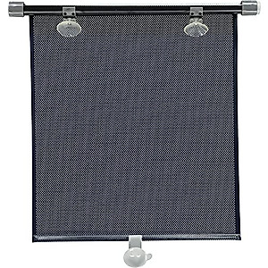 Safety 1st Kids 14" Car Side Window Sun Shade, Universal Retractable Sunshade, Babies Automotive Glare Protection & Suns UV Blocker, Auto Baby Accessories (1 Pack)