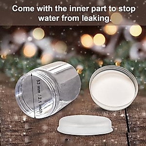 8 Set Christmas Plastic Snow Globes Kit Includes 8 Clear Snow Globe, 16 Mini Xmas Trees, 3 Snowman, 3 Santa Claus, 2 House, 1 Christmas Sticker with Artificial Snow for DIY Crafts Home Winter Decor