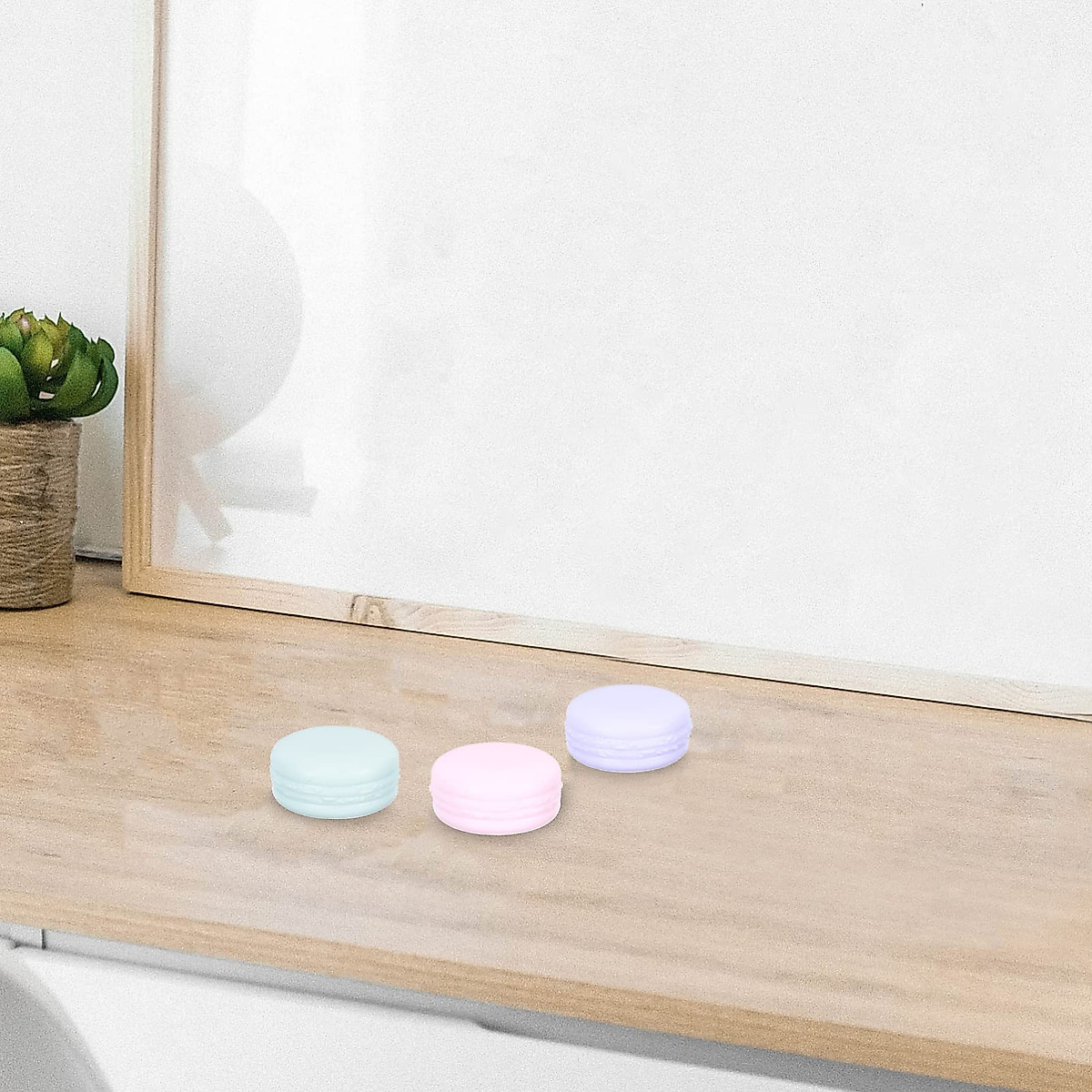 Beaupretty 30Pcs Empty Cream Jars Macaron Shaped Cream Box Lip Eye Masks Dispensing Cases 10ml Small Cosmetic Containers with Leakproof Lids for Lotion Balm Ointmen Random