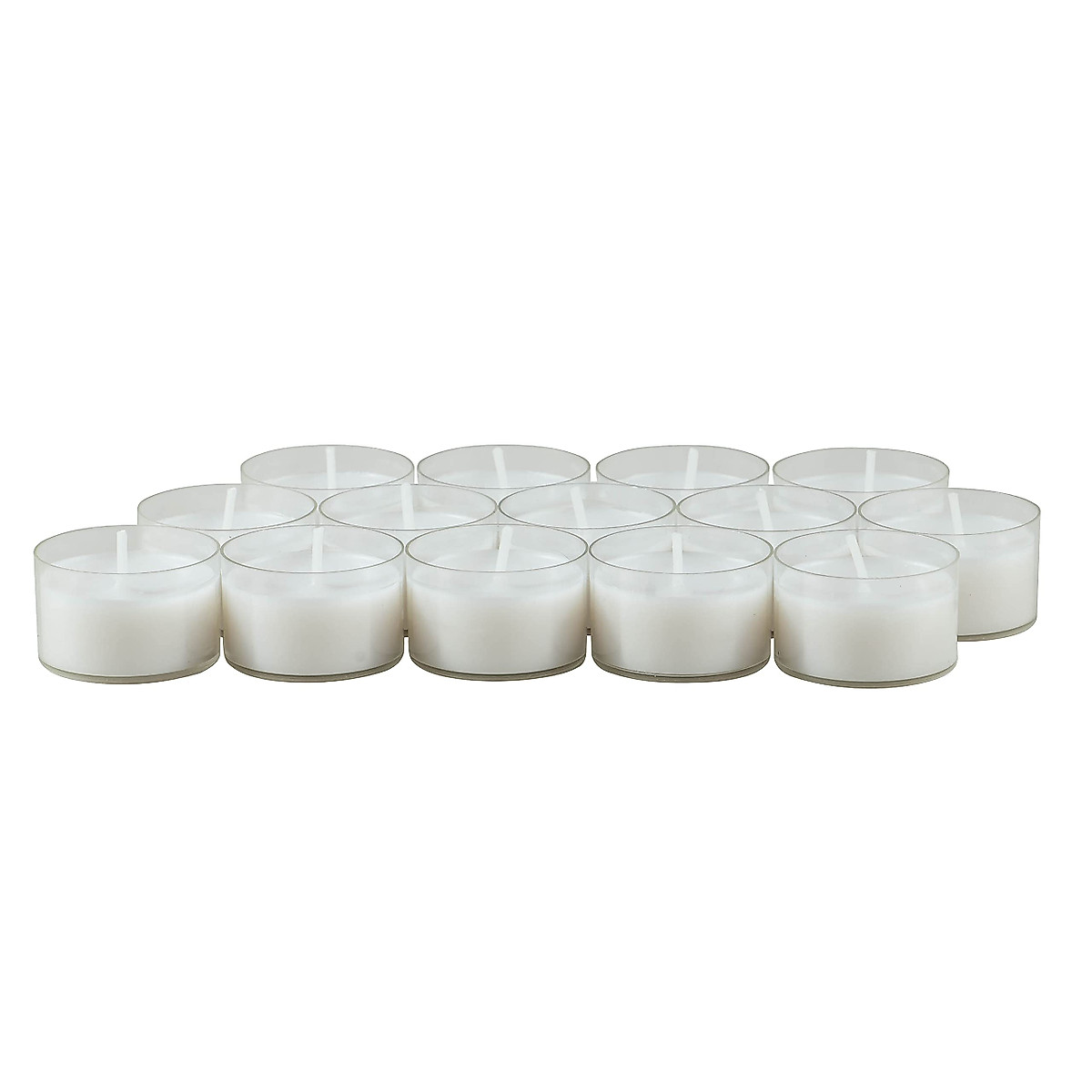 Stonebriar 96 Pack Unscented 6 to 7 Hour Extended Burn Time Clear Cup Tea Light Candles