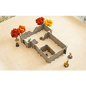 Mini Ruins Dungeon Kit - Dungeon Castle Cavern Terrain for RPGs, Dungeons & Dragons (DND), Pathfinder, War Gaming, and More! - by DCD (21+pcs, 0.6sqft, 4rooms)