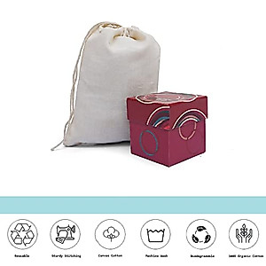 BigLotBags Premium Cotton Muslin Bags, 100% Organic Cotton with Single Drawstring. Premium Quality Reusable Eco-Friendly Natural Muslin Bags. (50, 5 x 7 Inches)