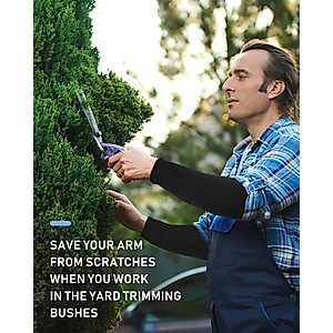 Geyoga 2 Pairs Cut Resistant Sleeves Thin Arm Protectors Arm Guard for Thin Skin and Bruising Arm Sleeves for Men Women (Black)