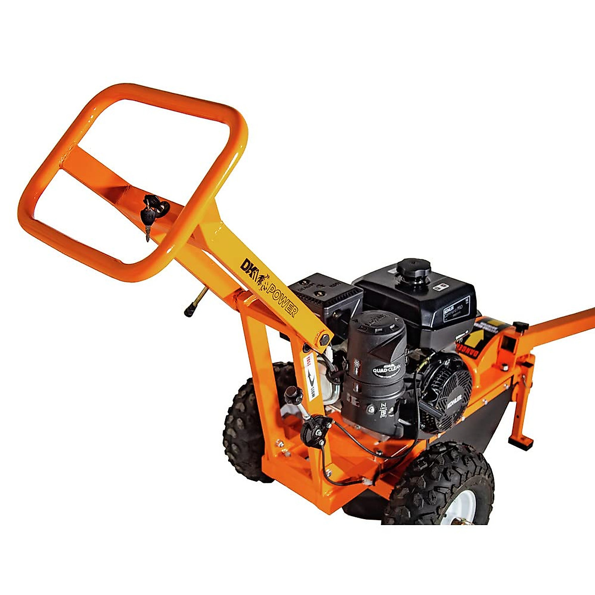 DK2 Power Gas Powered Certified Commercial Frame Stump Grinder Power Tool with 14HP Kohler Motor and Multi-Position Adjustable Bow Handle