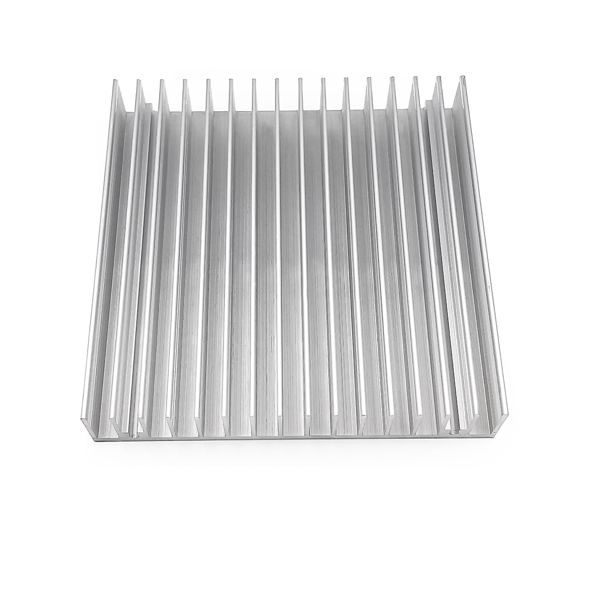 Awxlumv 100mm Heatsink 100x100x18mm/ 3.94''x3.94''x0.71'' Heat Sinks Radiator for Circuit Board Transistor Semiconductor Devices Control System Multimedia Components Equipment with 16 Fins - Sliver