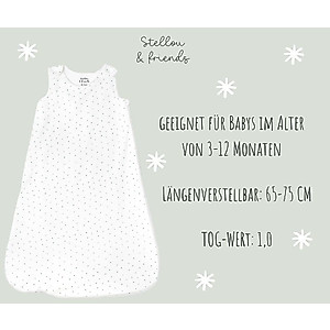 Stellou & friends 100% Organix Cotton Baby Sleep Sack - Warm & Cozy Baby Wearable Blanket - Newborn Sleep Sack, Infant Sleep Sack, Sleep Bag for Baby