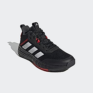 adidas Men's Own The Game 2.0 Basketball Shoe, Black/White/Carbon, 14