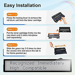 TN450+DR420 TESEN Compatible Toner and Drum Cartridge Replacement for Brother TN450 DR420 Use for HL-2270DW HL-2240 HL-2280DW MFC-7360N DCP-7065DN MFC-7240 IntelliFax-2840 High Yield (1 Drum+3 Toners)