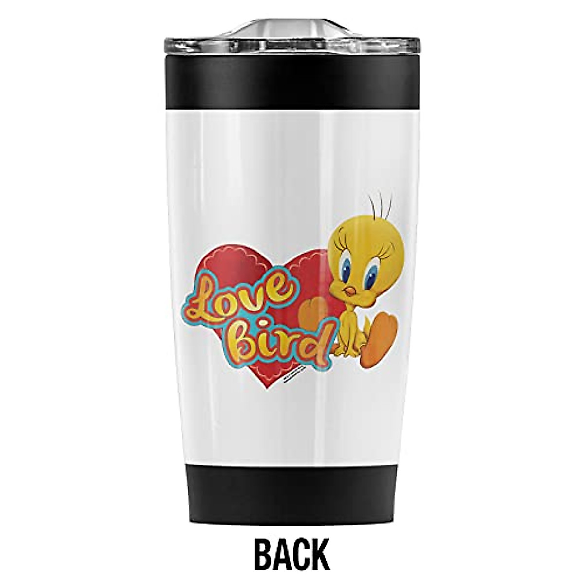 Looney Tunes Tweety Love Bird Valentine's Day Stainless Steel Tumbler 20 oz Coffee Travel Mug/Cup, Vacuum Insulated & Double Wall with Leakproof Sliding Lid | Great for Hot Drinks and Cold Beverages