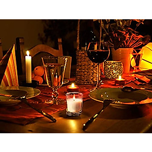 Hosley 48 Pack Ivory Unscented Clear Glass Filled Votive Candles. Hand Poured Wax Candle Ideal Gifts for Aromatherapy Spa Weddings Birthdays Holidays Party (Warm White)