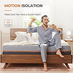 Sweetnight Queen Memory Foam Mattress, 8 inch Mattress Queen with Three Firmness Levels from Soft to Firm, Gel Infused for Cool Sleep and Spinal Support, Flippable Bed Mattress in a Box, Whisper Grey