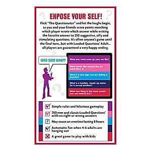 All Things Equal, Inc. ADULT LOADED QUESTIONS, a Rousing Adult Party Game, Over 300 Suggestive, Silly, Stimulating Questions, 4 to 6 Players, for Ages 17 and up