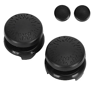 2Pcs Joystick Grip for PS5 Controller,Thumbstick Soft Silicone Cover Grip Stick Joystick Controller Gamepad Key,Thumb Grip Cover,Replacement Thumb Grips(Black)