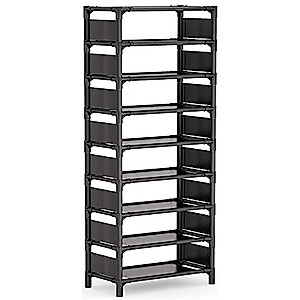 Tribesigns Vertical Shoe Rack, 9 Tiers Narrow Shoe Shelf 18 Pairs Slim Shelf for Shoes Narrow Shoe Rack for Small Space