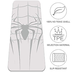 Siebzeh Spider Cloth Web Yoga Mat-6mm Eco Friendly Rubber Health&Fitness Slip-Resistant Mat for All Types of Exercise, Yoga, and Pilates (72" x 24" x 6mm Thick)