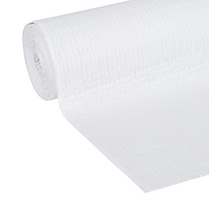 Duck Smooth Top Easy Liner Shelf Liner, 12 Inch x 10 Feet (6 Rolls), White