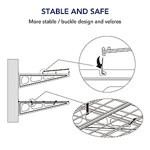 FLEXIMOUNTS Garage Wall Shelving, 2-Pack 1x3 ft, Includes 8 Bike Hooks, Wall Shelf Garage Organization System w/Bike Hangers, Garage Storage Rack, Floating Shelves, 300 lbs Weight Capacity