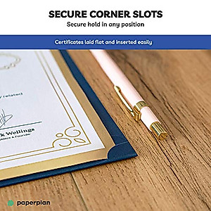Navy Blue Certificate Holders 8.5 x 11 Multi Pack (30 Count) - Diploma Cover - Birth Certificate Holder for Travel - Certificate Paper 8.5 x 11 - Diploma Holder - Baby Dedication Certificates