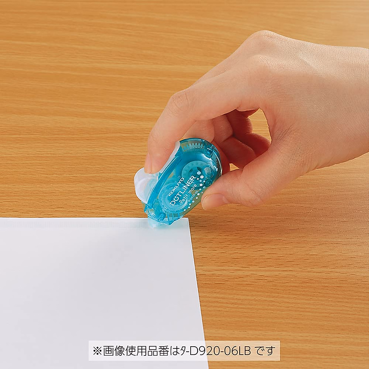 KOKUYO Tape Glue Dotliner, Double Sided Tape Roller for Crafts, Glue Tape Runner, 6mm Wide Adhesive Tape for Scrapbooking, 26 feet, 3 Pieces (Blue/Red/Green), Japan Import