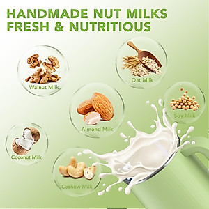 Nut Milk Maker Machine 27oz（800ml）, Plant-Based Milk and Dairy Free Beverages, Automatic Nut Milk Maker for Homemade Almond, Soy, Oat, Cashew Milk with Nut Milk Filter Bag