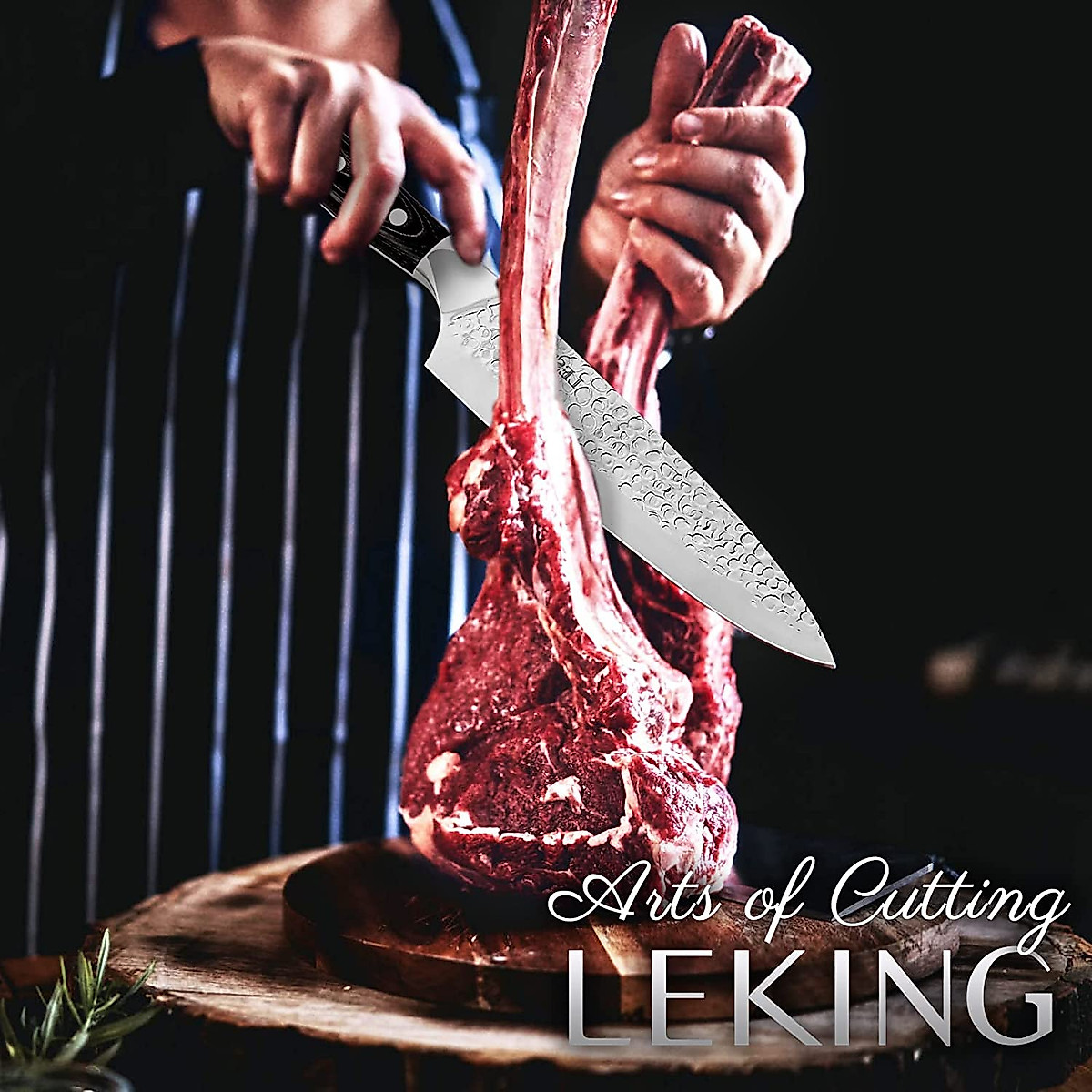 Leking Chef Knife German EN1.4116 High Carbon Stainless Steel 8 Inch Professional Chef’s Knife with Ergonomic Handle in Gift Box, Ultra Sharp Kitchen Knife for Family and Restaurant