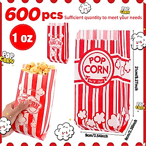602 Popcorn Machine Supplies Set Sifting Speed Stainless Steel Popcorn Scoop Popcorn Salt Shaker 600 Pcs 2 Styles 1 oz Popcorn Bags Seasoning Dredge with Handle for Home Kitchen Theater Movie Tool