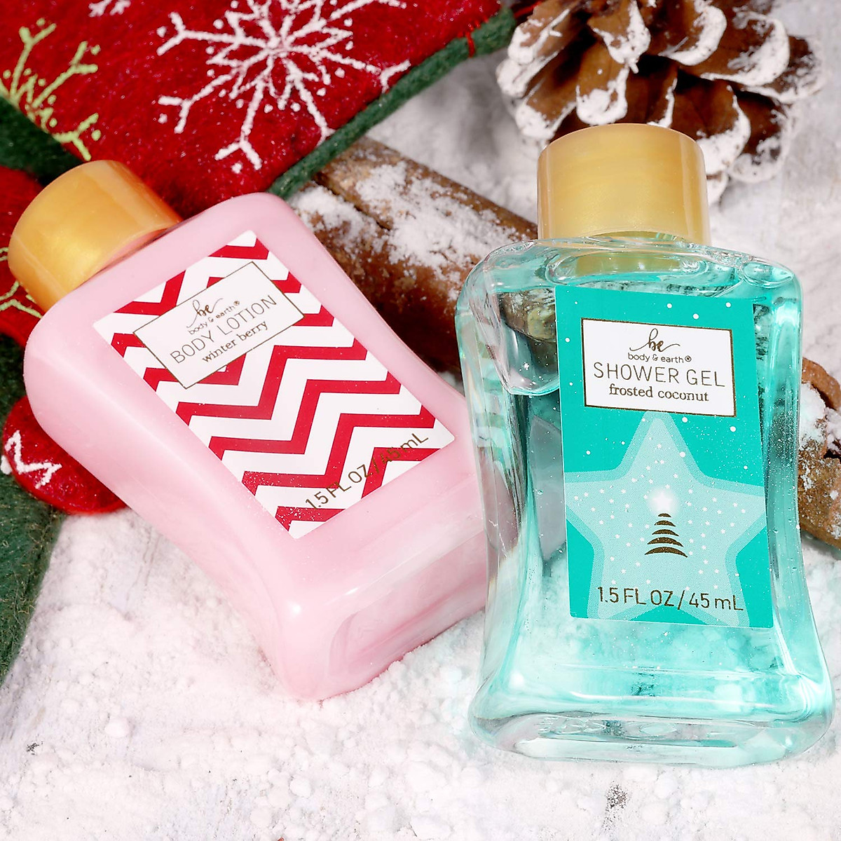 Christmas Advent Calendar 2023 - 12 Days of Christmas Advent Calendar for Women, BODY & EARTH Spa Gift Baskets with Snowman Bath Bomb, Scented Candle, Christmas Hat, Christmas Bath Set for Men Women