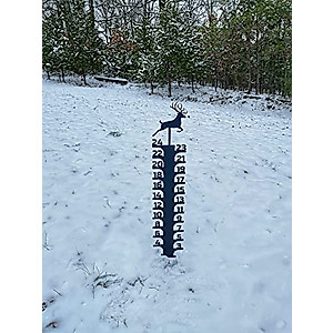 Snowflake Snow Meter Snowmobile Snow Meter Metal Snow Measuring Ruler Outdoor Garden Decoration