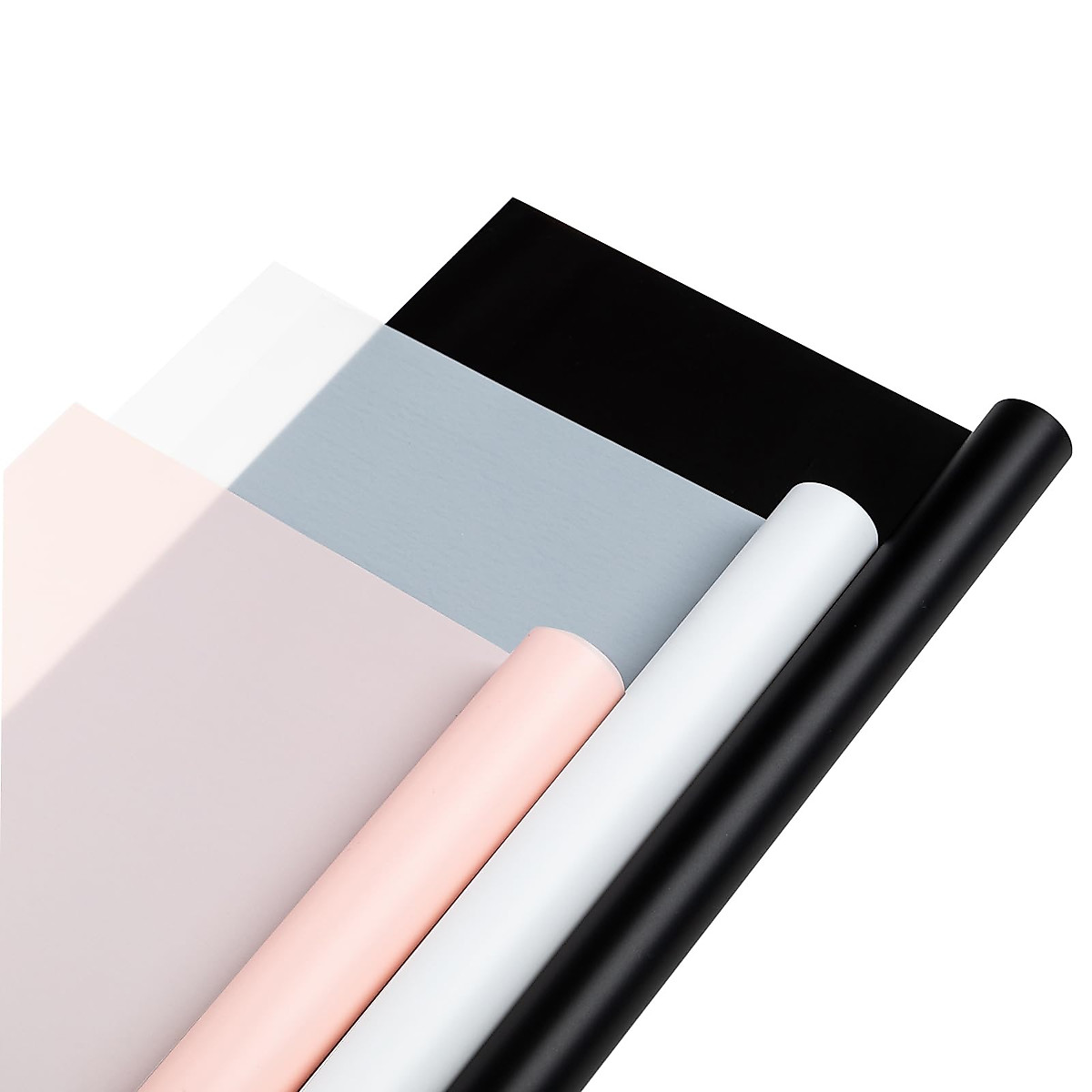 Gloreyan 20 Sheets Black Flower Wrapping Paper, Florist Bouquet DIY Craft Fresh Flower Bouquet Wrap Waterproof Floral Wrapping Gift Box Packaging Material Florist Supplies, 22.8 * 22.8 Inches(Black)