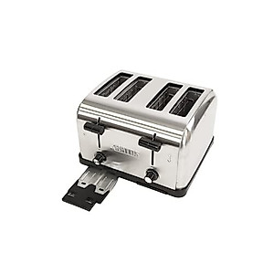 Kratos 29M-011 Four-Slice Commercial Electric Pop-Up Toaster with Wide 1.5" Slots, Stainless Steel Toaster, 120V, 1800 Watts