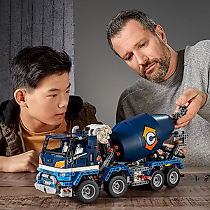 LEGO Technic Concrete Mixer Truck 42112 Building Kit, Kids Will Love Bringing The Construction Site to Life with This Cool Concrete Truck Toy Model Set (1,163 Pieces)