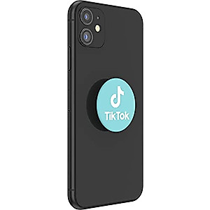 ​​​​PopSockets Phone Grip with Expanding Kickstand, TikTok PopGrip - Tik Tok Blue