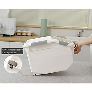 CITY BABY 2 Pack Airtight Flour Storage Container With Scoop,Dry Food, Sugar, Baking Supplies,Rice Container Set -BPA Free- Pet Food Storage Container,Dog Cat Birds Food Bin(13LB)