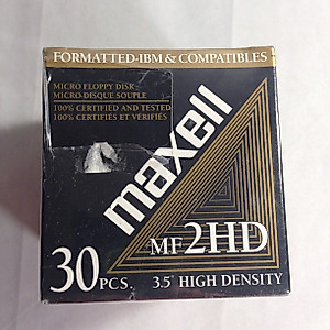 Maxell MF2HD 3.5" High Density Floppy Disks-30 Pack