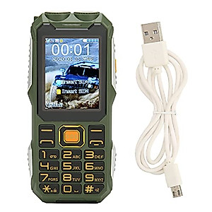 Unlocked Senior Cell Phone, Big Button Dual SIM Senior Phone, Easy to Use Mobile Phone with Large Capacity Battery, Flashlight, SOS Key, Voice Recorder, Calendar, Alarm Clock, Calculator, Green