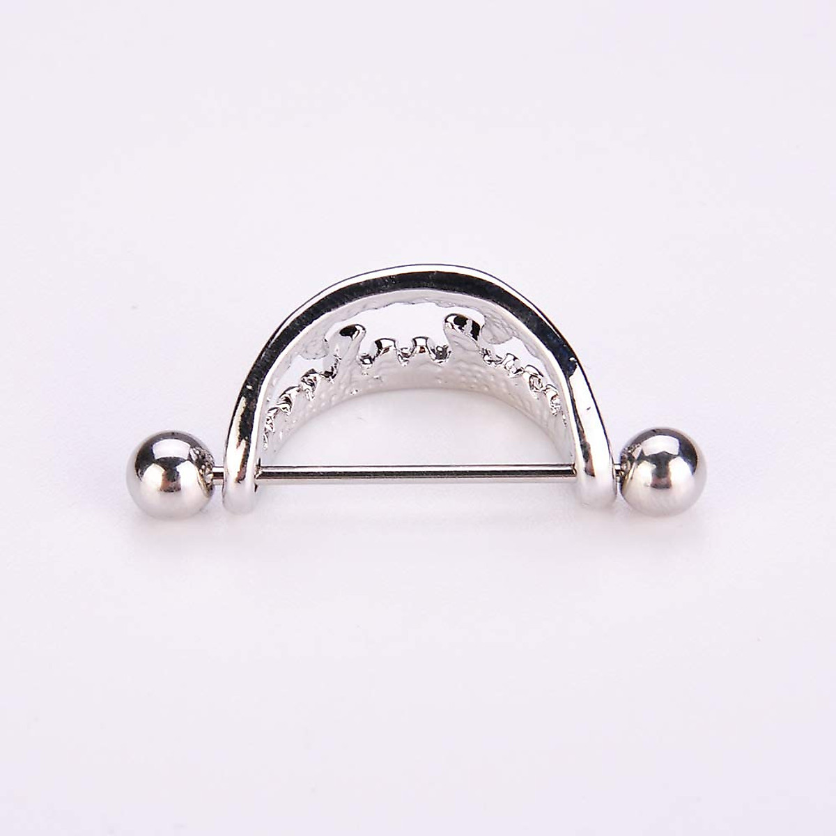 MTRSUE Nipple Piercing, 2pcs Stainless Steel Vampire Teeth Nipple Rings Body Nipplerings Piercing Women Nipple Piercing Jewelry Nipplerings Rings Nipple Jewerly Nipple Percings