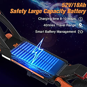 Electric Scooter, Kugookirin G3 Electric Scooter for Adults Powerful 1200W Motor Up to 31 mph, 10.5" Off Road Tires 52V/18Ah Large Capacity, Dual Brake Folding Fast e Scooter for Adult (G3/1200W/18AH)