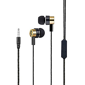 kdhgoo 3.5 mm Plug Headphones Wired in-Ear Earbuds with Tangle-Free Cord Noise Isolating HiFi Stereo Headsets for Music Sport