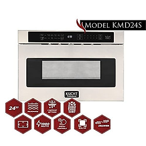 Kucht KMD24S Drawer Microwave, Stainless Steel