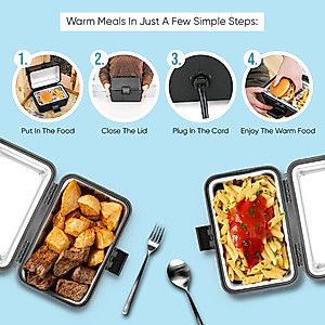 Zone Tech Heating Lunch Box - Premium Quality Electric Insulated Lunch Box Food Warmer Perfect for Picnics, Travelling, and On-site Lunch Break