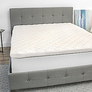 BioPEDIC Hybrid Micro Coil and Memory Foam Mattress Topper, Twin, White