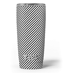 Design Skinz The Slate Black Slanted Lines - Skin Decal Vinyl Wrap Kit Compatible with The Yeti Rambler Cooler Tumbler Cups
