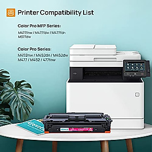 410A Toner Cartridge - M477fnw Toner Compatible Replacement for HP 410A Toner CF410A 410X to use with HP Color Laserjet Pro MFP M477fnw M477fdw M452dn Printer(5 Pack, Black Cyan Yellow Magenta)